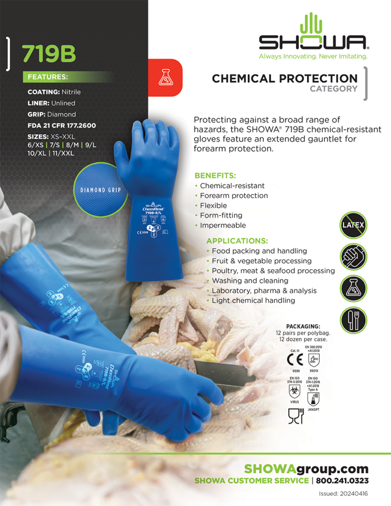 SHOWA Gloves 719B · Chemical Protection Gloves